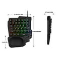 Mechanical Feel Keyboard 14-Key Small Keypad with Hand Rest for ...