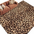 Area Rug 72×108in, Retro Leopard Stripes Floor Carpet Living Room Rug ...