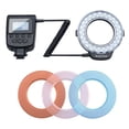 Natural Light Rings Flashes For DSLR 7 Adjustable Brightness Levels LCD ...