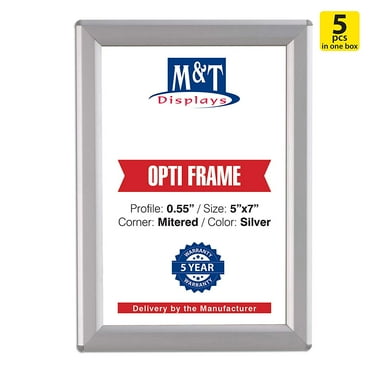 M&T Displays Snap Frame 11x17, 1" Profile, Aluminum, Wall Mounted ...