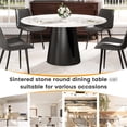 Round Dining Table for 6 - 8 | Suitable for Weekend Meals | Sintered ...