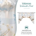 Blue Pink Kitchen Swag Valances for Windows, Cute Hobbyhorse Train ...