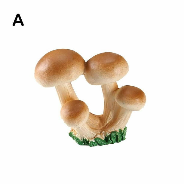 F Miniature Resin Mushroom Figurines Mushrooms Fairy House Moss ...