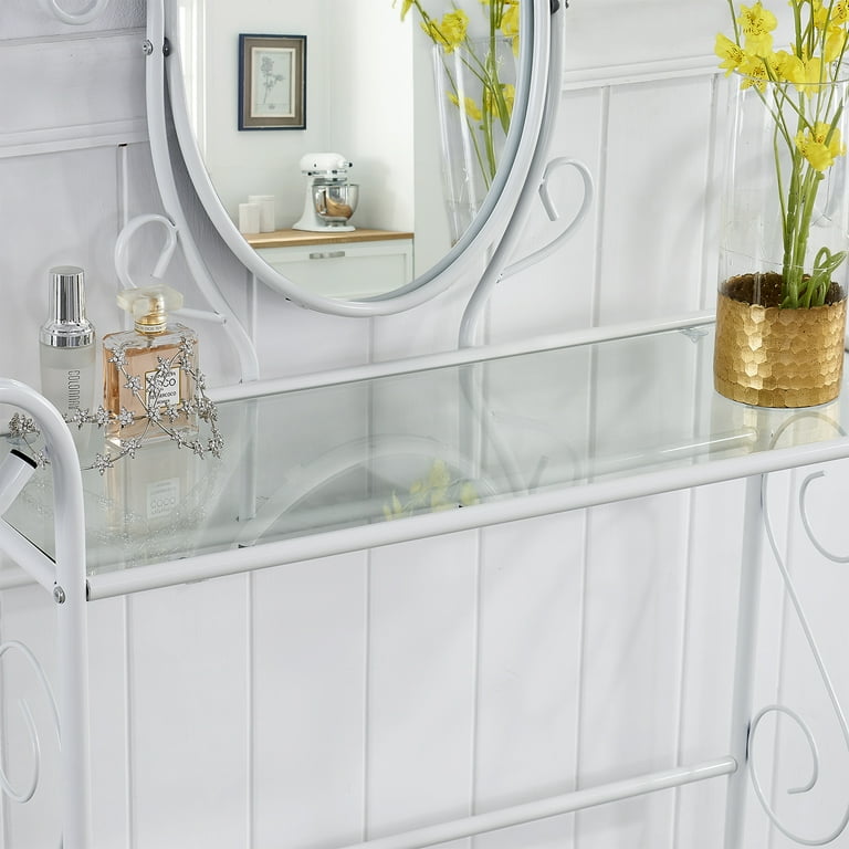 White metal vanity set store