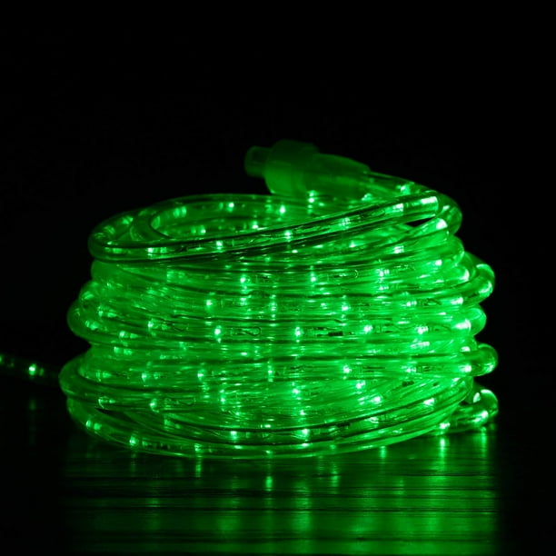 West Ivory 3/8" (10' feet) GREEN LED Rope Lights 2 Wire Accent Holiday ...