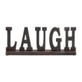 Decmode Farmhouse 8 X 20 Inch Wooden Laugh Standing Sign, Black ...