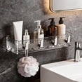 Bathroom Storage Rack, Wall Mounted Bathroom Organizer, No Drill ...