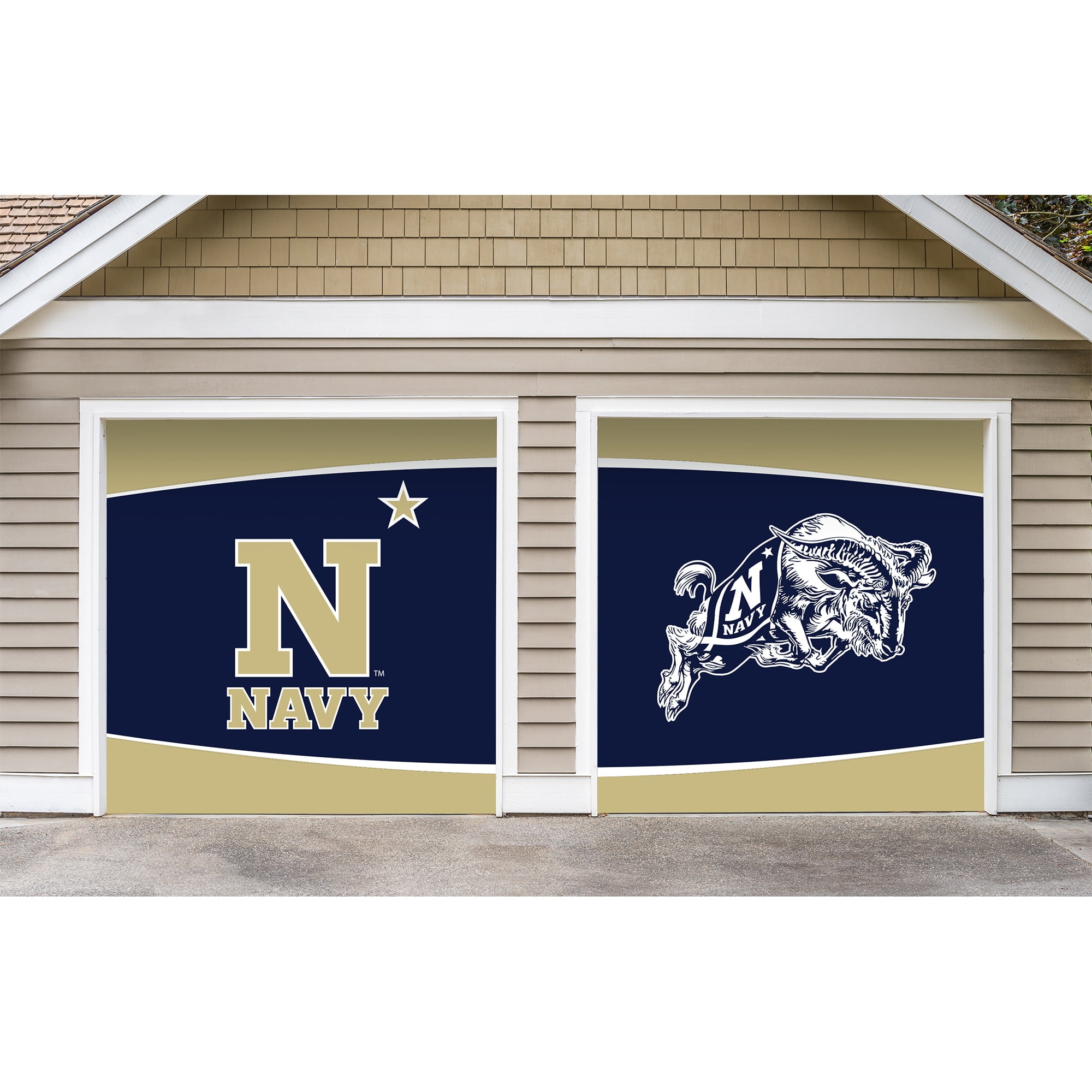 Navy Midshipmen 7' x 8' 2-Piece Logo Split Garage Door Decor - Walmart.com
