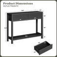 Afuera Living 40-Inch Black Fluted Art Deco Console Table with 2 ...