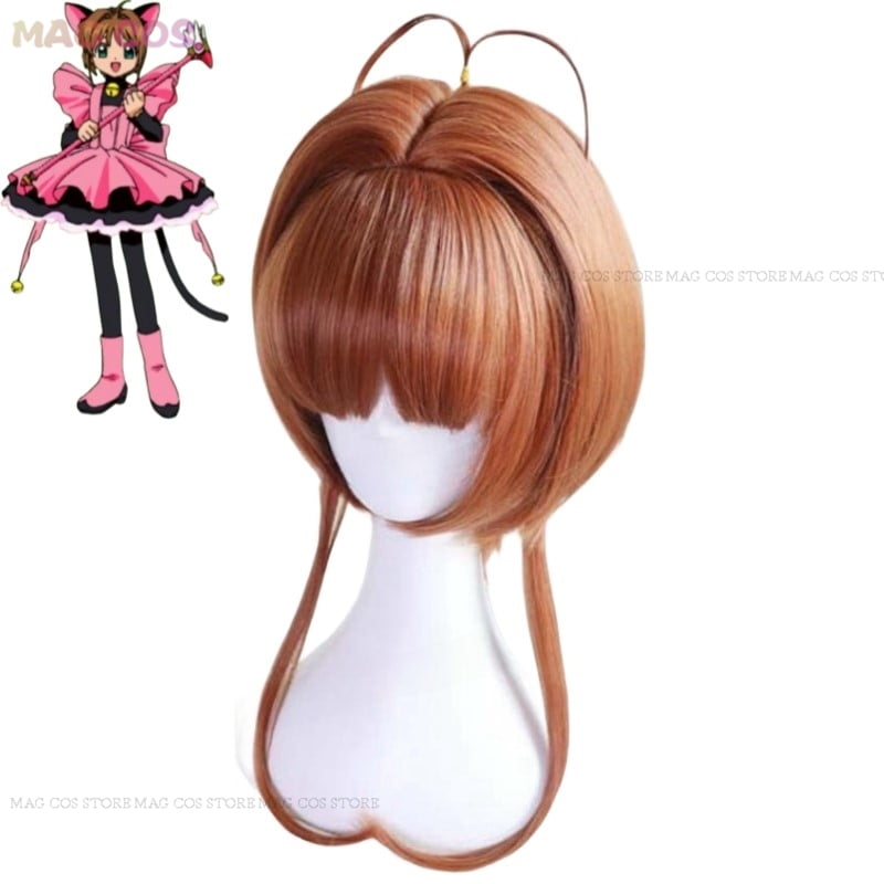 Disfraz de Anime Kinomoto Sakura Card Captor Sakura Cardcaptor, peluca ...