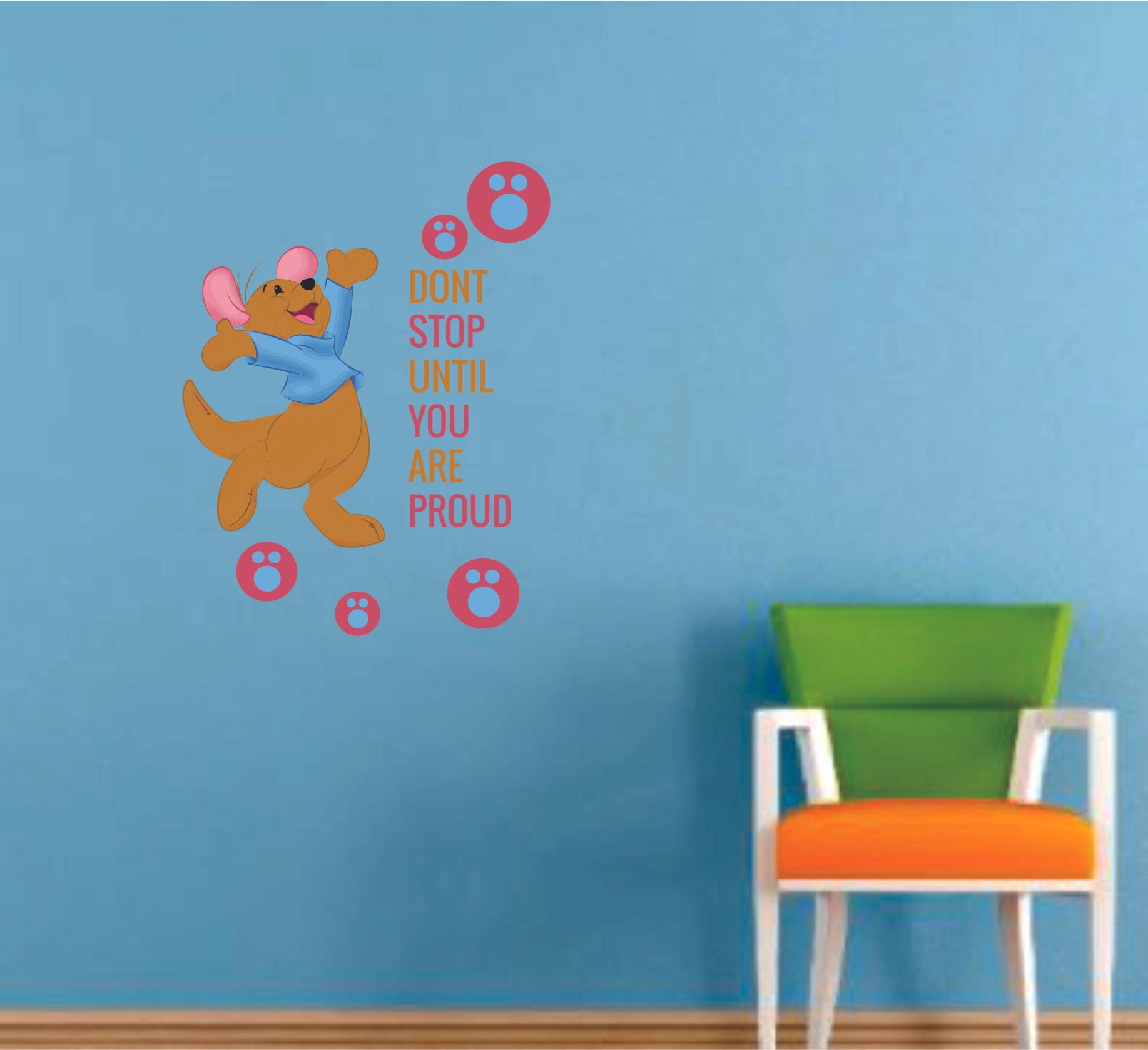 Roo Kangaroo Winnie Quote Cartoon Decors Wall Sticker Art Design Decal ...