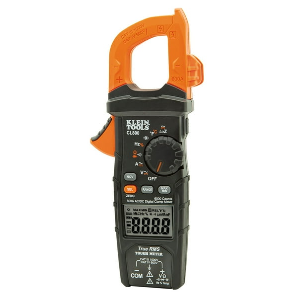 Klein Tools CL800 Digital Clamp Meter with AC/DC Auto-Ranging - Walmart.com