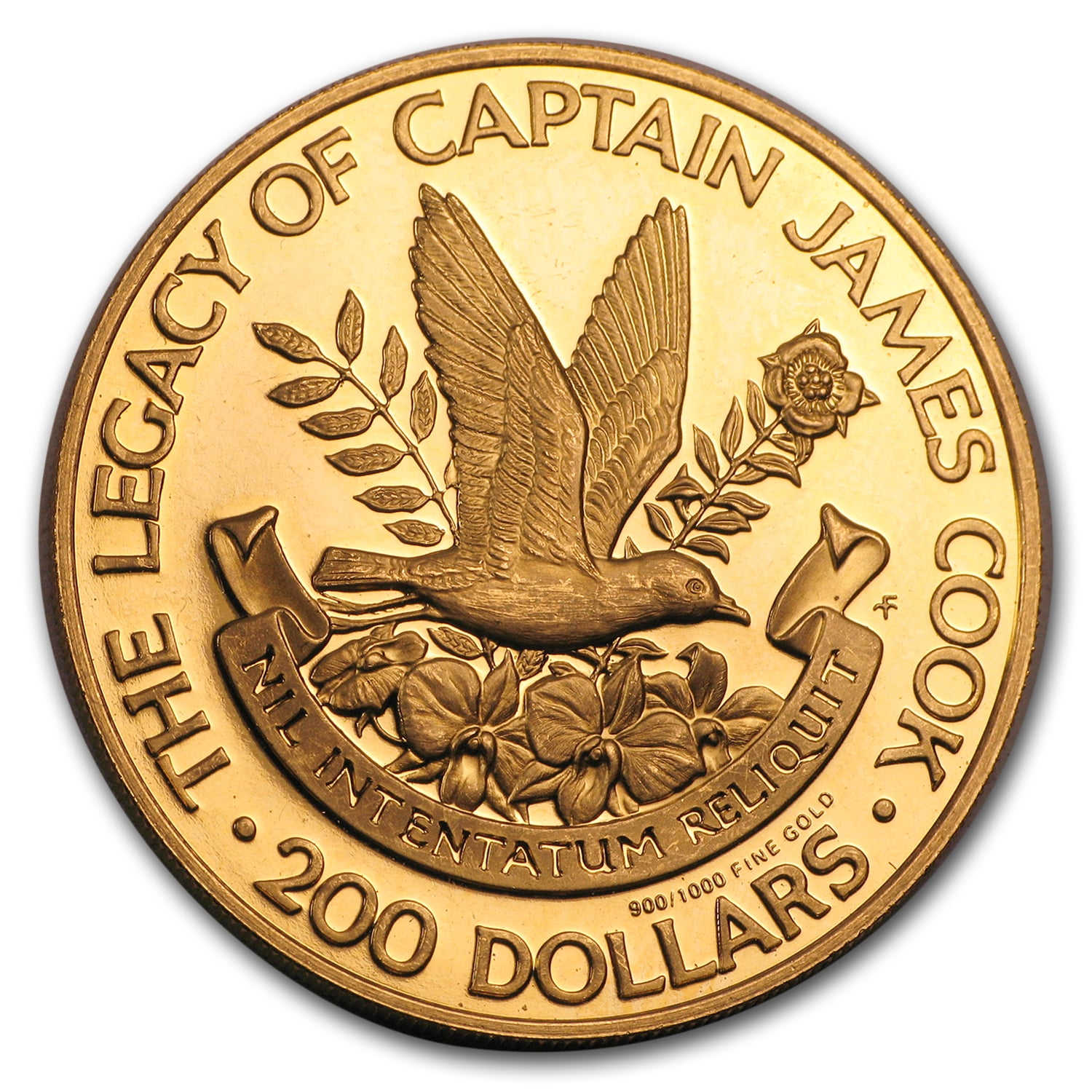 1979 Cook Islands Gold $200 Legacy of Captain Cook (Abrasions ...