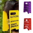 2PC Popular Caution Sign Hair Claws Clip Overstimulated Design Ponytail ...