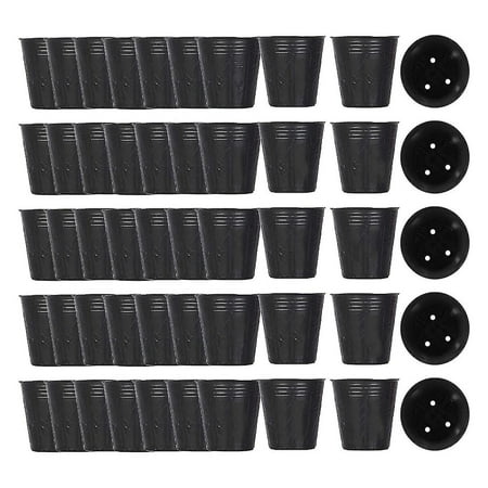Xizioo 500pcs Nursery Pot Plastic Plant Propagation Container 8cmx8cm ...