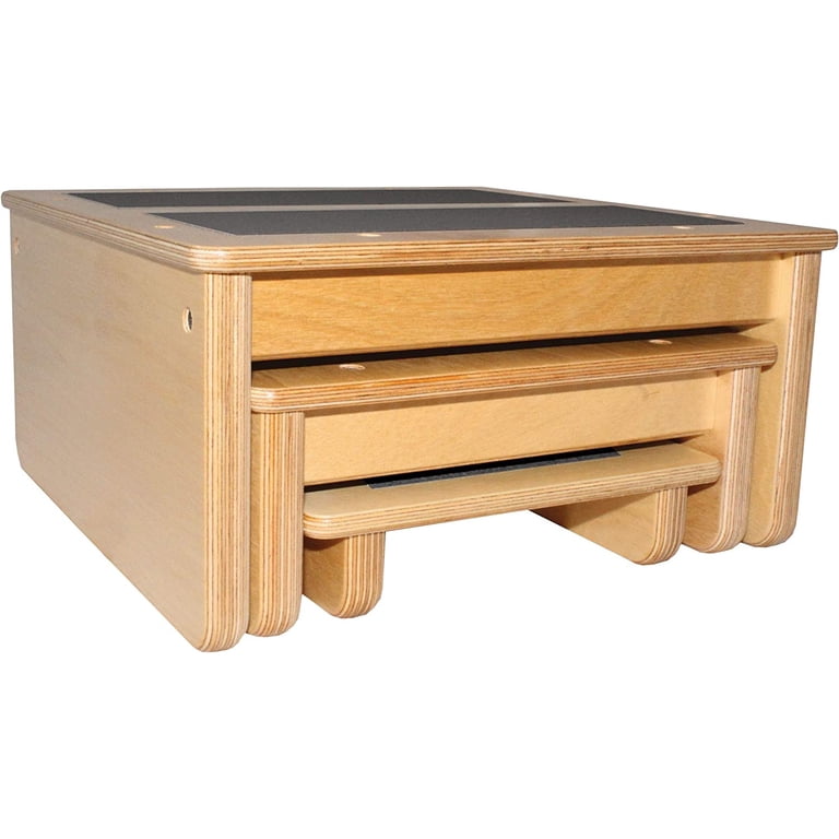 Wooden Nesting Stools Set Of 3 Nesting Step Stools – Balance & Exercise ...
