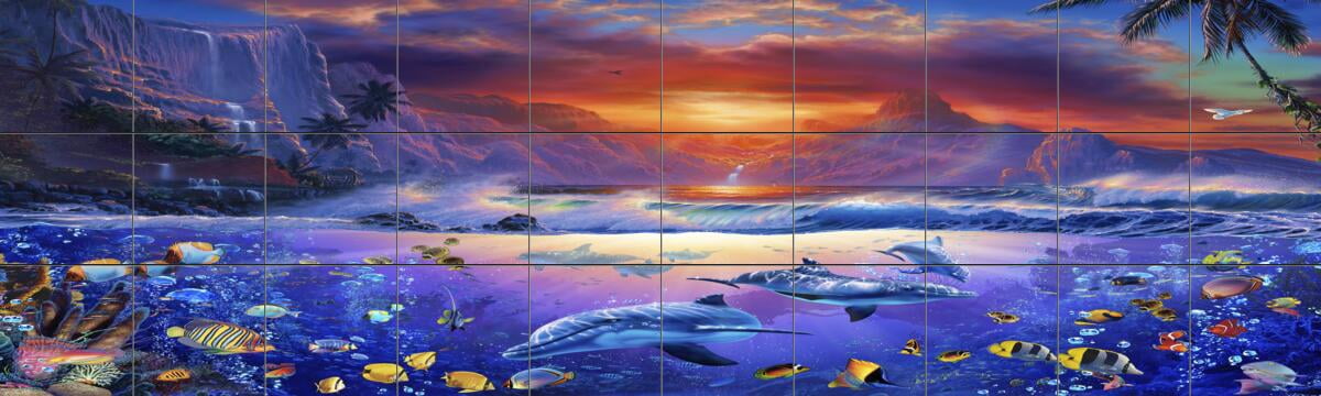 Tile Mural Kitchen Backsplash - Shelf Break II - by Christian Riese ...