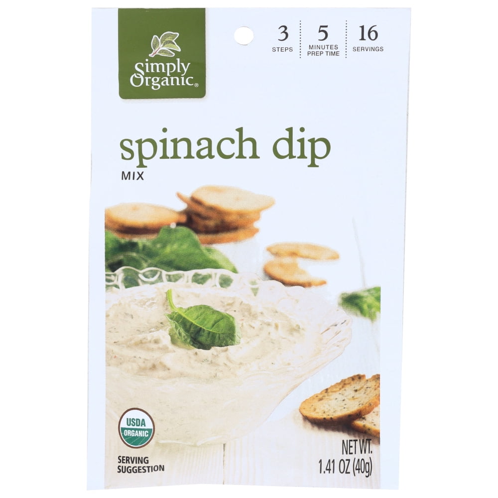 Simply Organic Dip Mix Organic Spinach, 1.41 Oz - Walmart.com - Walmart.com