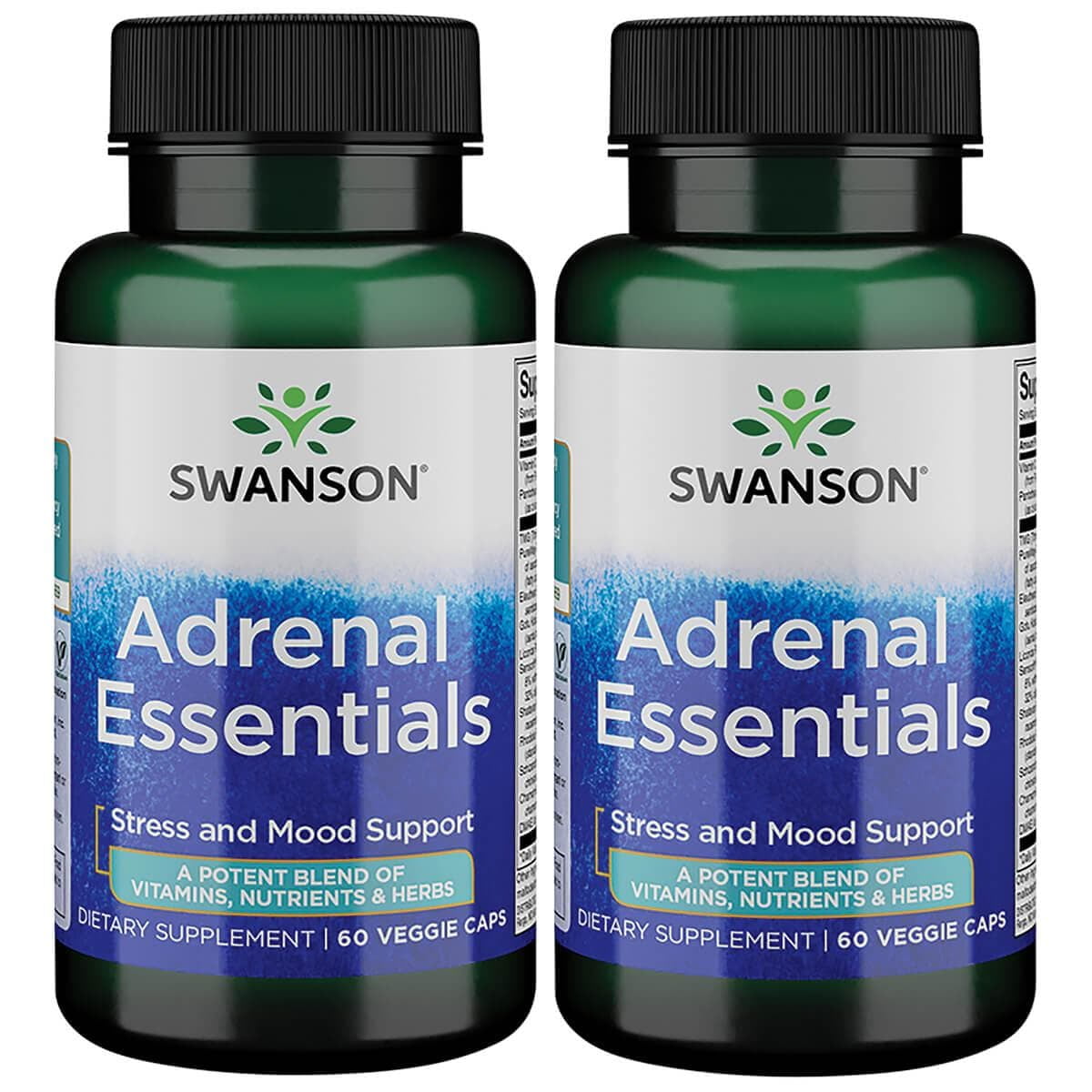 Swanson Adrenal Essentials 60 Veg Caps 2 Pack - Walmart.com