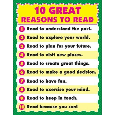 Carson Dellosa 10 Great Reasons to Read Chart (6293) | Walmart Canada