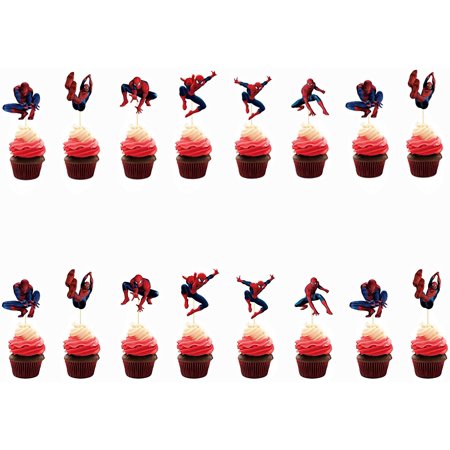 Toothpick Flags 24 Pieces Spider Man Cupcake Toppers Cupcake Toppers ...
