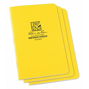 Rite in the Rain Weatherproof Mini Stapled Notebook, 3.25" x 4.625 ...