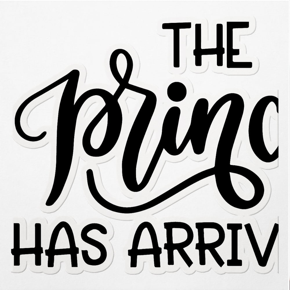 Vinyl Stickers Decals Of Prince Arrived Boy - Waterproof - Apply On Any ...