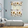 Country Sunflowers Kitchen Curtains Valances 3 Piece Set, Butterfly ...