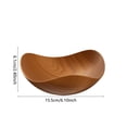 SHJHENG Wood Grain Triangular Fruit Bowl – Stylish Wave-Shaped Serving ...