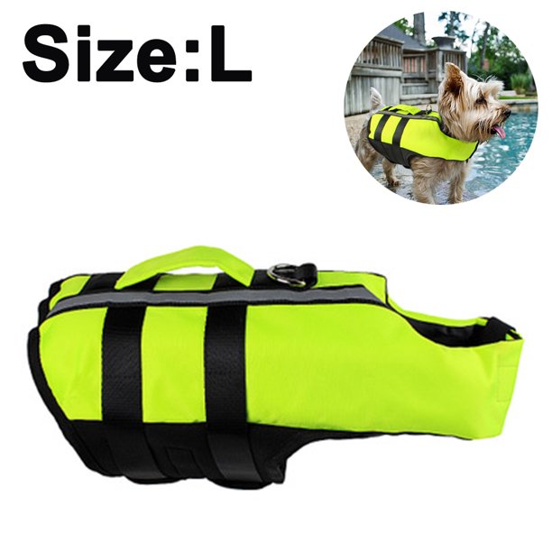 Dog Life Vest Adjustable Lifesaver Jacket Reflective Preserver ...
