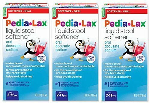 Fleet Pedia Lax Oral Liquid Stool Softener Prevent Constipation 4oz, 3 ...