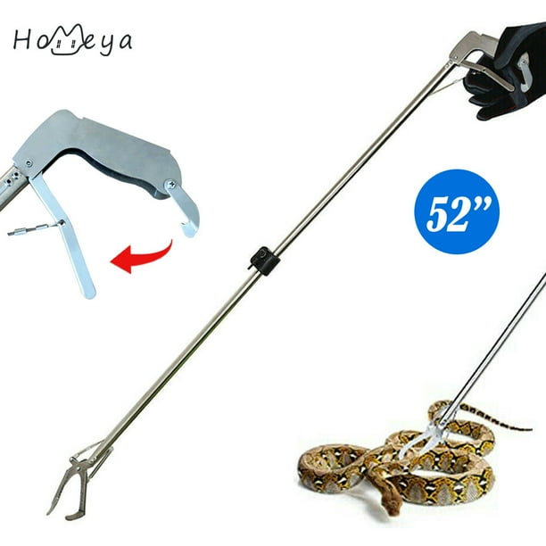 Homeya Foldable 52" Snake Tongs Heavy Duty Reptile Grabber Handling ...