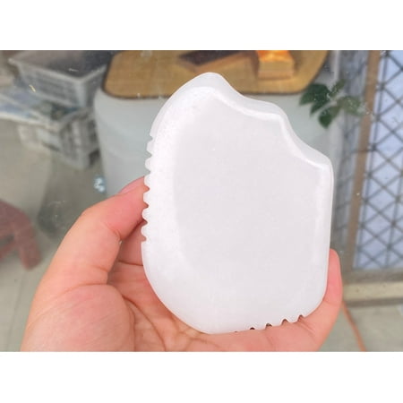 Gua Sha Facial Tool, Natural Bian Stone Scraping Tool with Comb Edge ...