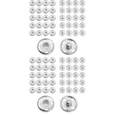 50 Sets Sew On Snaps Buttons Metal Snaps Fasteners Press Studs Buttons ...
