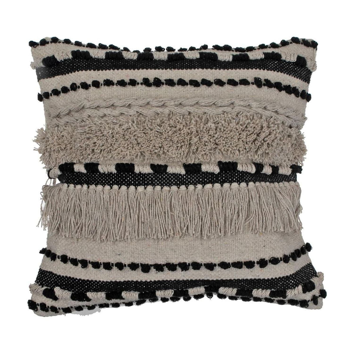 Click here for Ih Casadécor Cotton Handwoven Cushion (Tousel) - S... prices