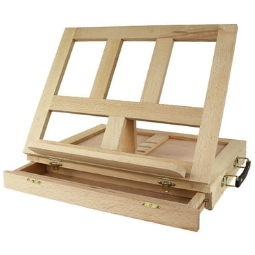 U.S. Art Supply Solana Adjustable Wood Desk Easel - Portable Artist ...