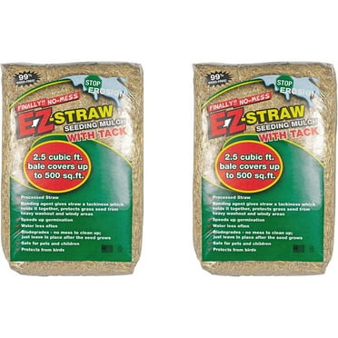 Rhino Seed EZ Straw 1 Cubic Foot Seeding Mulch Premium Processed Straw ...