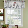 2 Pack Grey Snowman Christmas Valances for Windows Bedroom Living Room ...