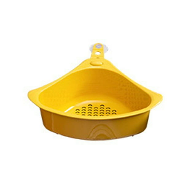 Basket Kitchen Triangular Drain Basket Stable Easy Draining Corner Sink ...