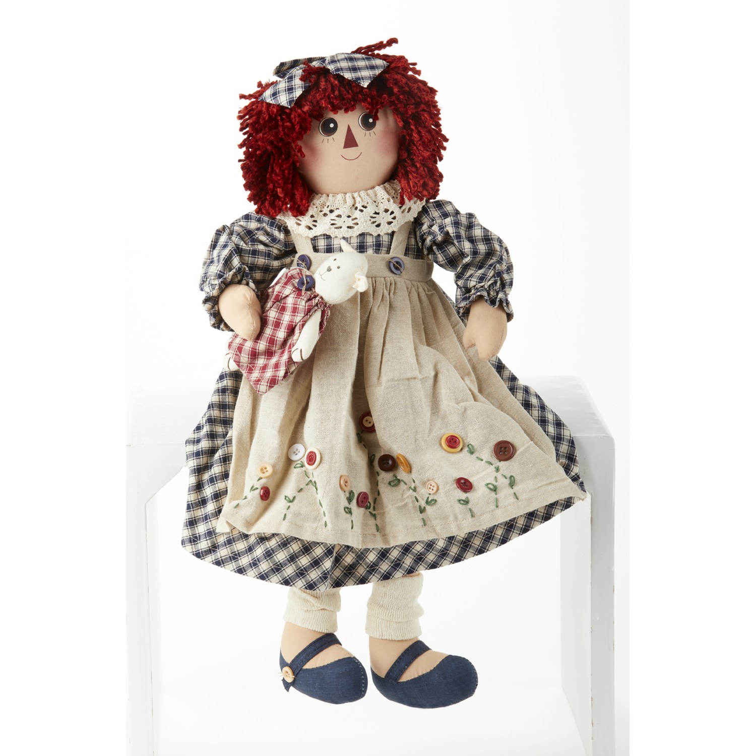 Delton 18" Raggedy Doll with Cat, Blue - Walmart.com