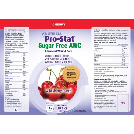 Pro-Stat Protein Supplement Sugar Free AWC Wild Cherry Punch Ready to ...