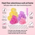 24PCS Hair Curler Rollers with 12PCS Clips & 1PC Styling Comb, 4 Sizes ...