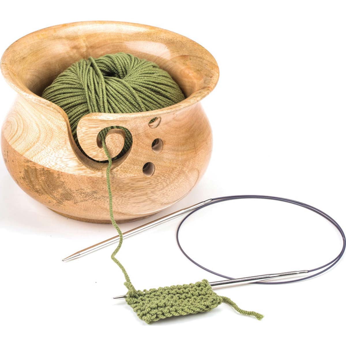 Wood Yarn Bowl Accessory - Walmart.com