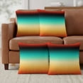 Bohemian Gradient Green Pillow Covers Set of 2, Modern Minimalist ...