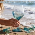 Ocean Wave Handcrafted Glass, Ocean Wave Sea Glass Wine Glass for Dates ...
