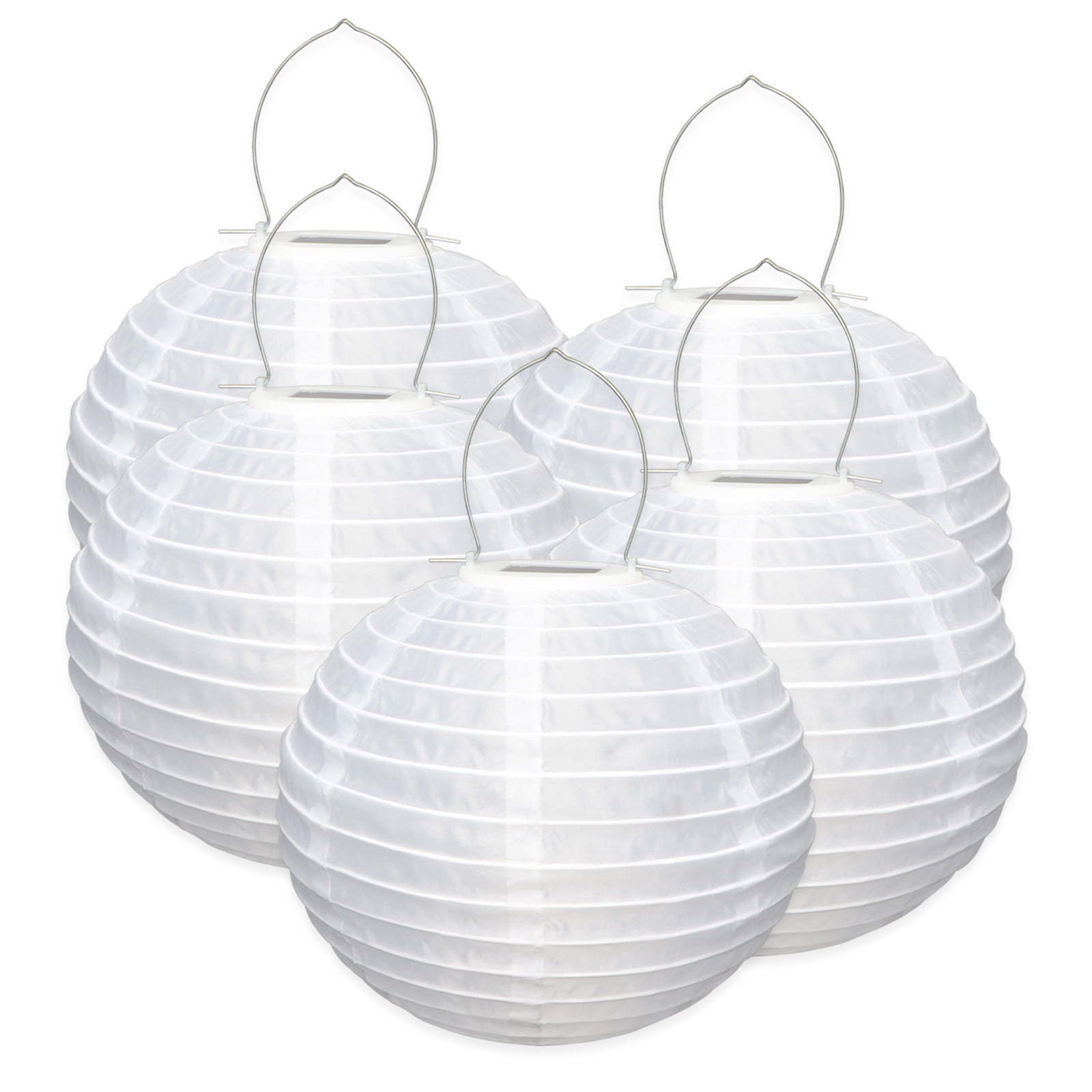 Chinese Round Nylon Lantern with LED Lantern Lights for Indoor and ...