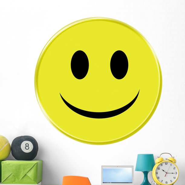 Lucky Smiley Wall Mural Decal by Wallmonkeys Vinyl Peel and Stick ...