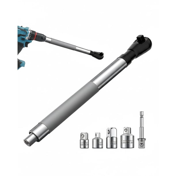 Llave de Extensión Desfasada para Impacto, 49 cm, 1.4 kg, 4 Dados ...