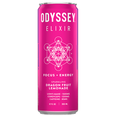 (Pack of 12), Odyssey Elixir Sparkling Energy Drink - Orange Ginger, 12 ...