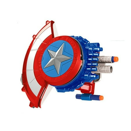 FanShow Avengers - Nerf Power Moves Shield Disc Launcher Captain ...